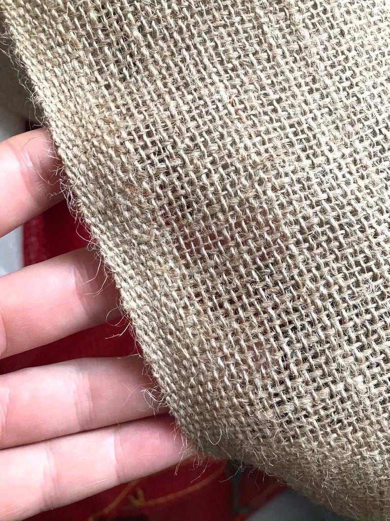 Natural Burlap Fabric 40'' - 100 Cm - Jute Fabric Hessian, Good for ...