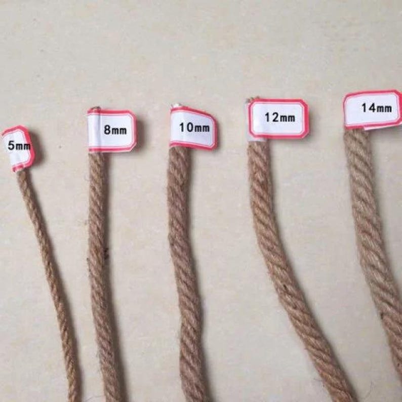 Jute Rope Twine String, Natural Burlap Rope, in Different Lengths ...