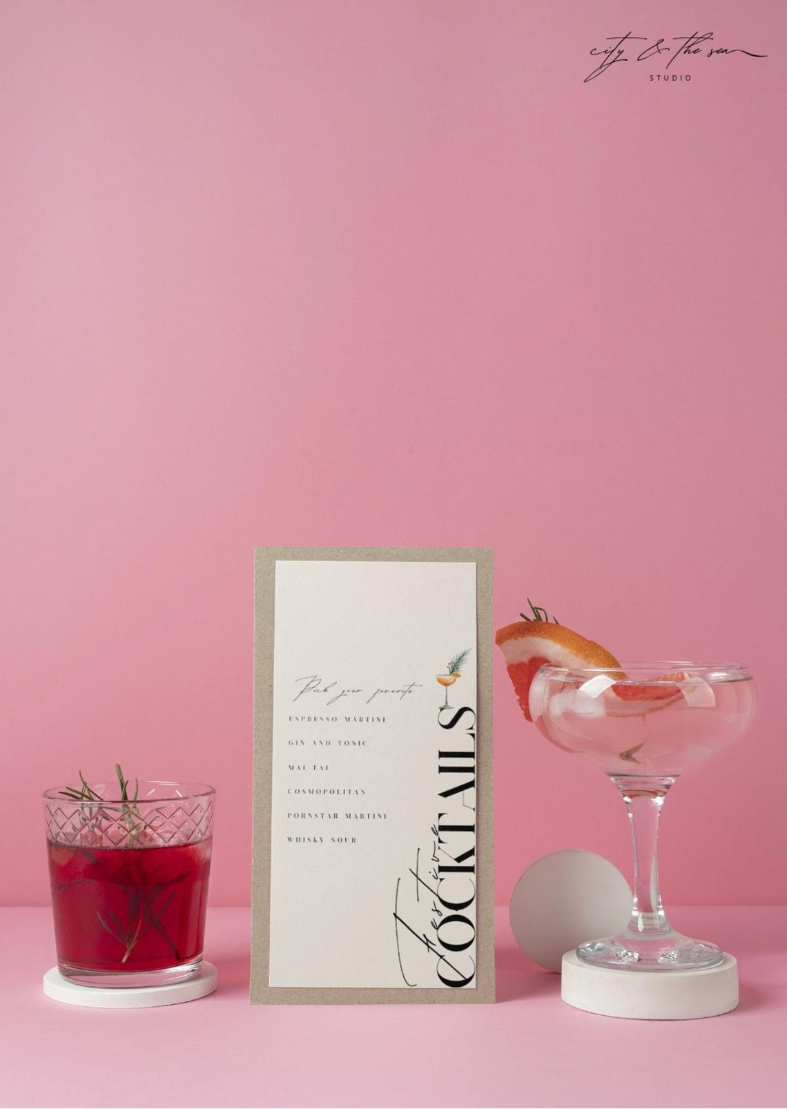 EDITABLE Cocktail Menu, Festive Cocktails Menu Template, Holiday Decor ...