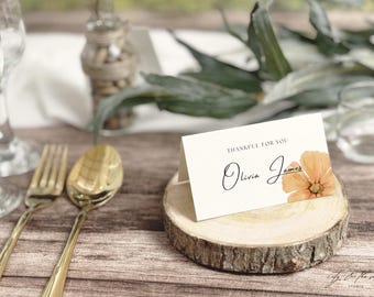 EDITABLE Thanksgiving Party Food Labels, Folded Place Cards Thanksgving ...