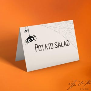 EDITABLE Halloween Party Food Labels, Halloween Buffet Food Labels ...