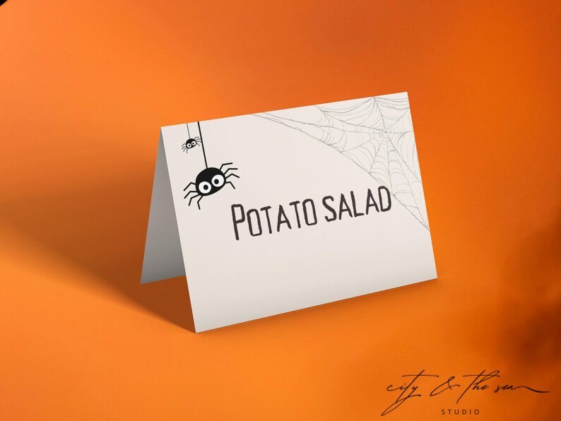 EDITABLE Halloween Party Food Labels, Halloween Buffet Food Labels ...