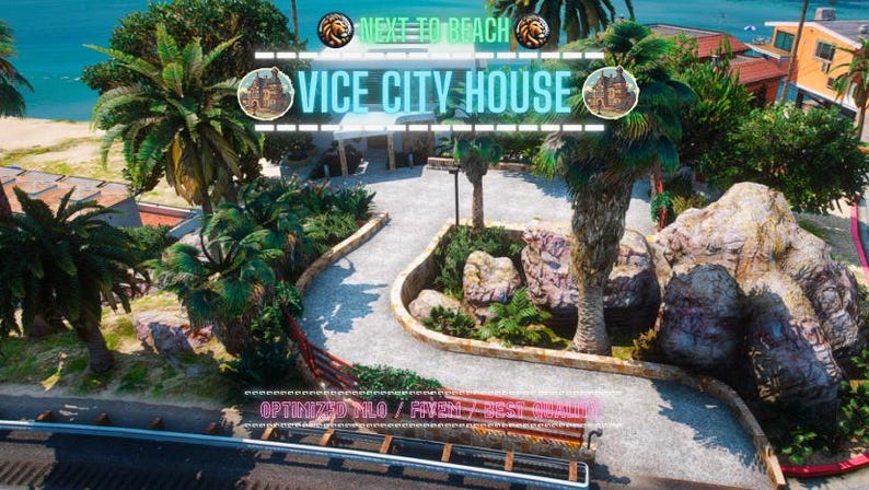 Vice City House | MLO/MAP | Fivem GTAV | Optimized | Drag and Drop ...