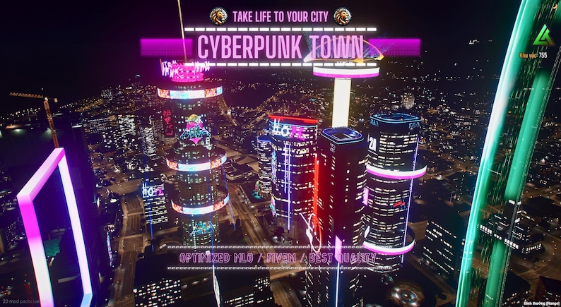 Cyberpunk Town MLO/MAP Fivem GTAV Optimized Drag and Drop Files Best ...