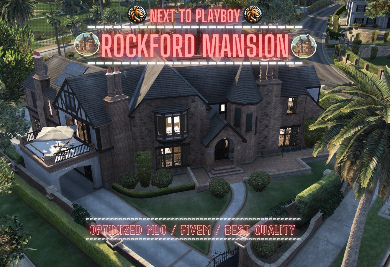 Rockford Mansion MLO/MAP Fivem GTAV Optimized Drag and Drop Files Best ...