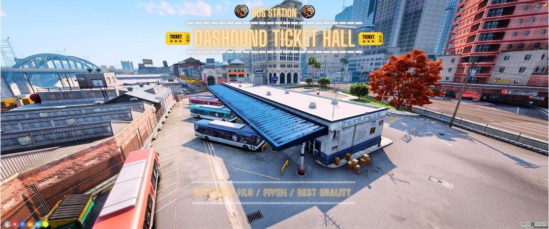 Dashound Ticket Hall | MLO/MAP | Fivem GTAV | Optimized | Drag and Drop ...