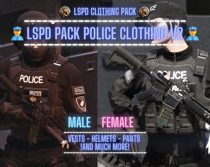 L.S.P.D Clothing Police Pack PACK / Police Fivem GTAV Optimized Drag ...