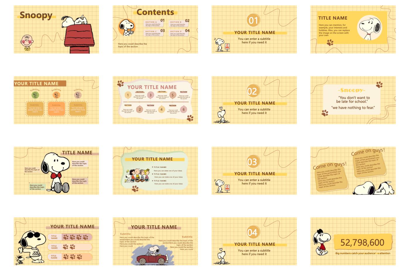 Plantilla de PowerPoint de Snoopy: Diapositivas de Peanuts (Descarga ...