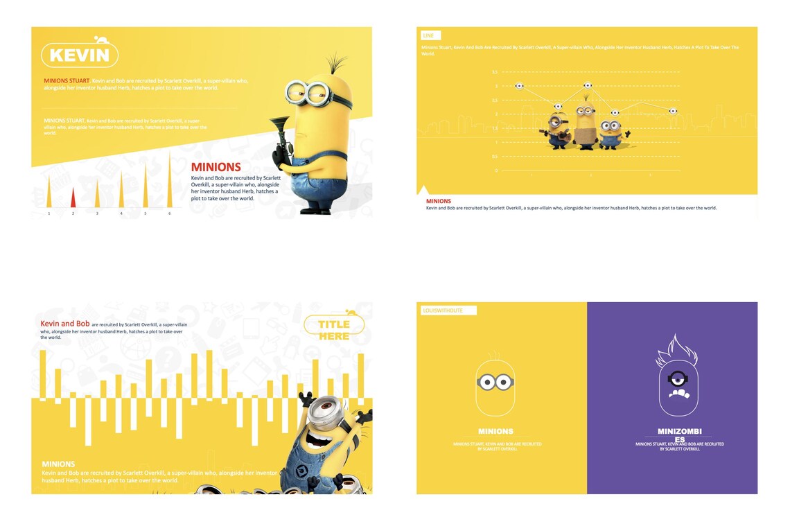 Minions Powerpoint Template: Fun Yellow Cartoon Theme (PDF Download) - Etsy
