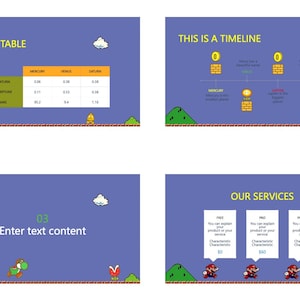 Super Mario Powerpoint Template: Retro Gaming Presentation (digital Download) - Etsy