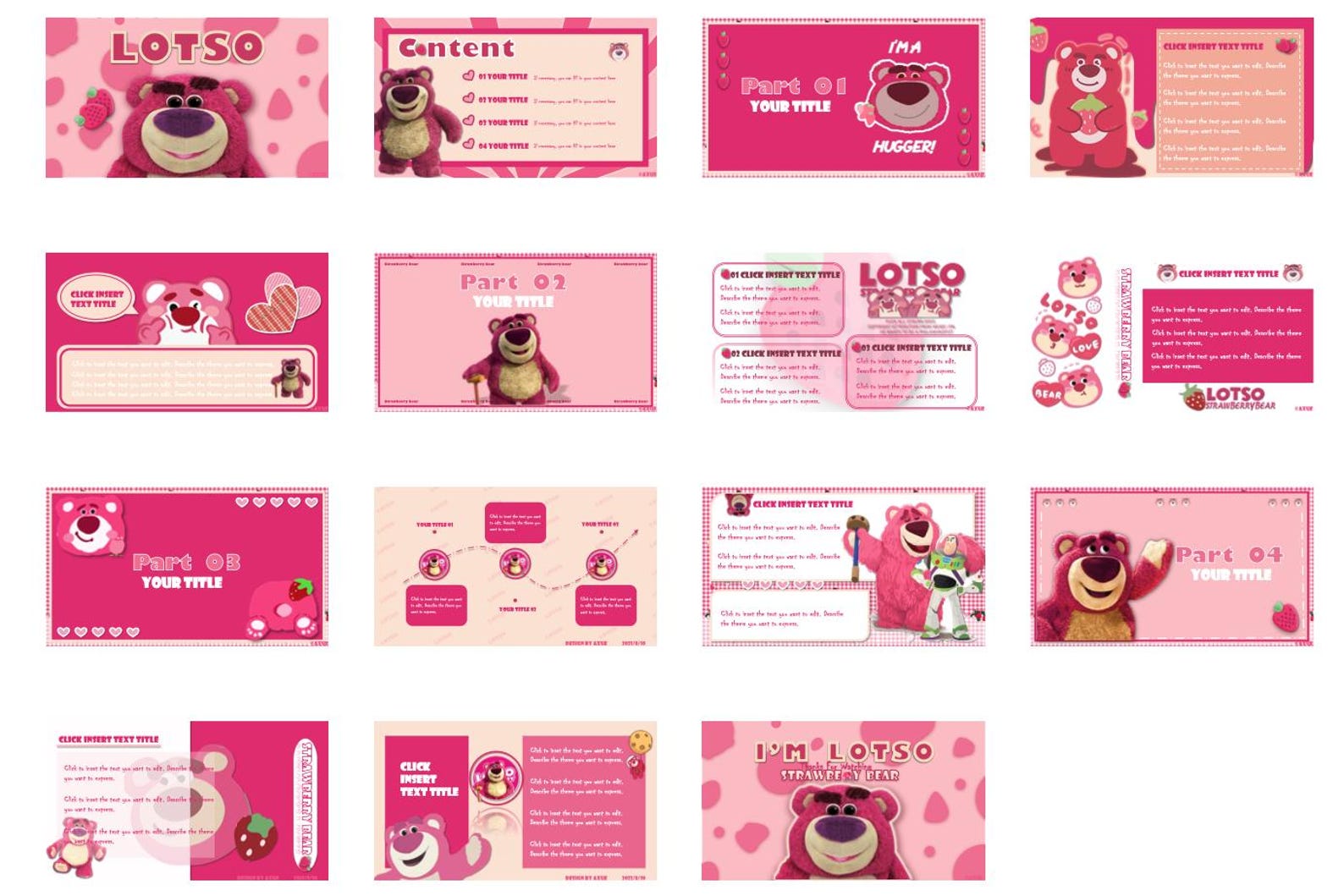 Lotso Powerpoint Template | Toy Story Bear Themed Presentation Slides ...