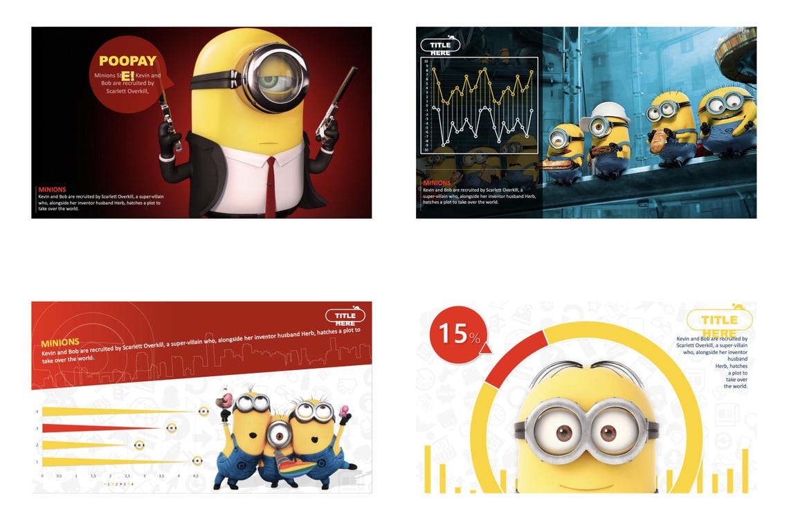 Minions Powerpoint Template: Fun Yellow Cartoon Theme (PDF Download) - Etsy