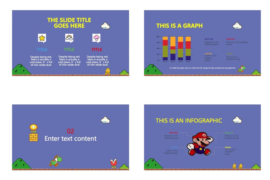 Super Mario Powerpoint Template: Retro Gaming Presentation (digital Download) - Etsy