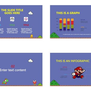 Super Mario Powerpoint Template: Retro Gaming Presentation (digital ...