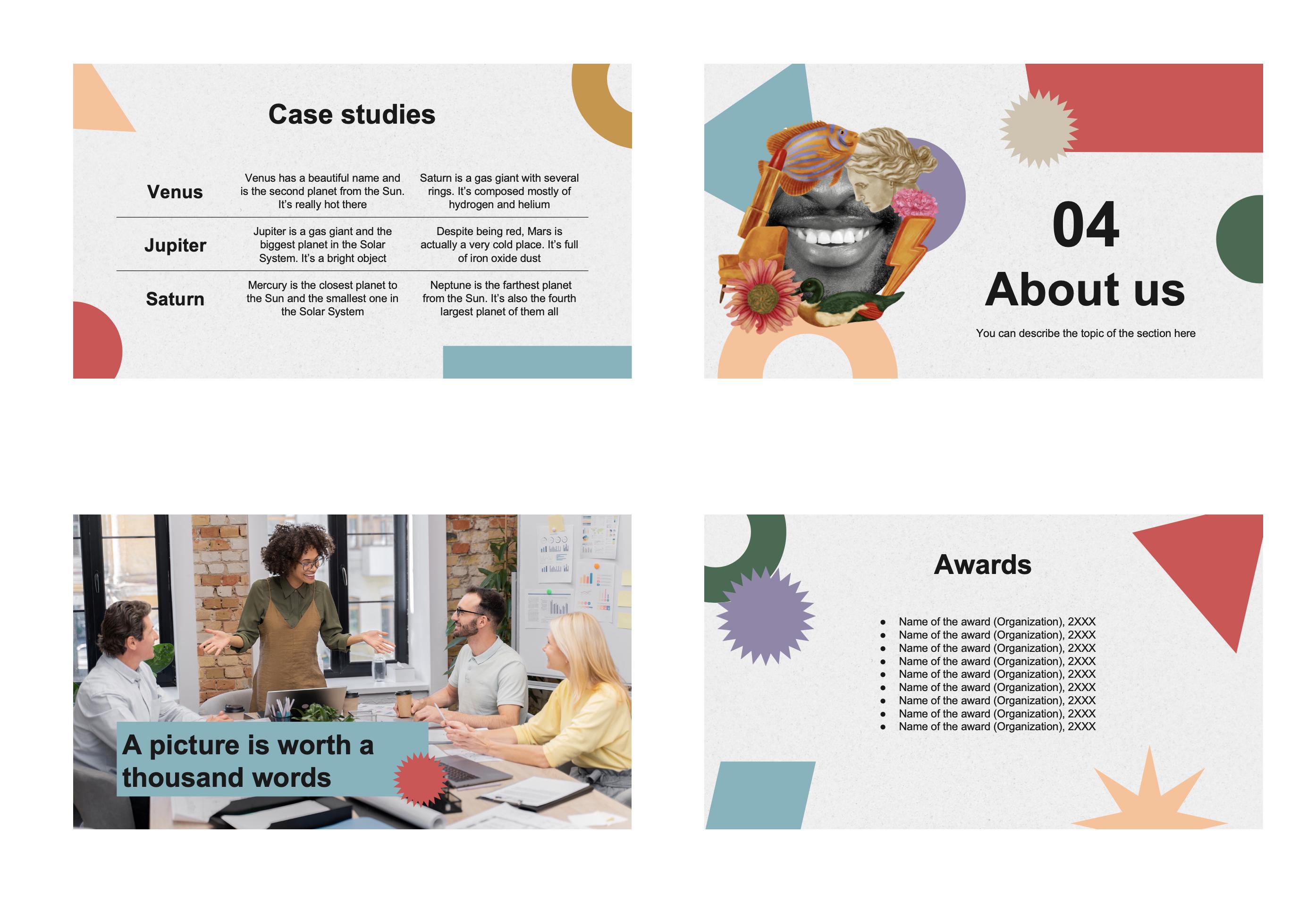 Modern Collage Presentation Template | Creative Slide Deck for Design ...