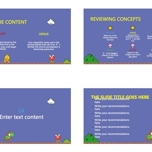 Super Mario Powerpoint Template: Retro Gaming Presentation (digital ...