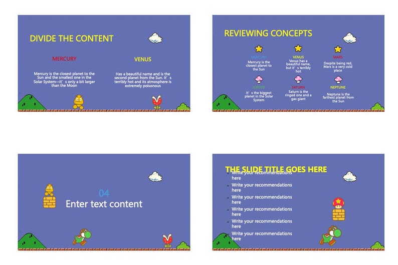 Super Mario Powerpoint Template: Retro Gaming Presentation (digital ...