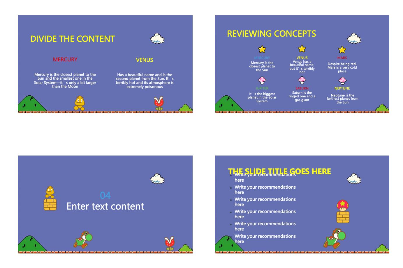 Super Mario Powerpoint Template: Retro Gaming Presentation (digital Download) - Etsy