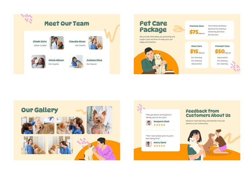 Modern Pet Care Business Presentation Template | Editable Powerpoint Slides | Perfect for Animal ...