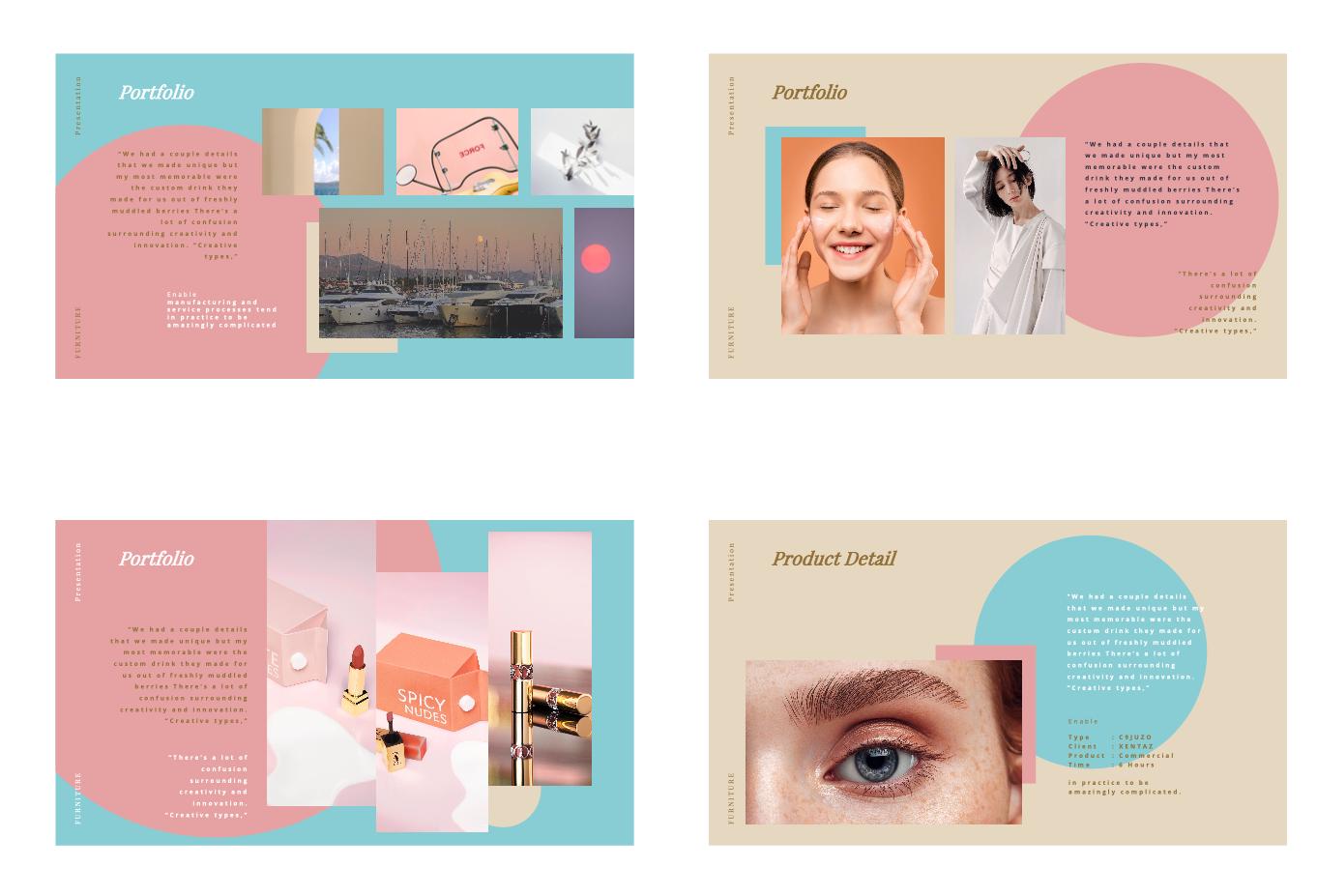 Pastel Creative Studio Powerpoint Template for Interior Design or ...