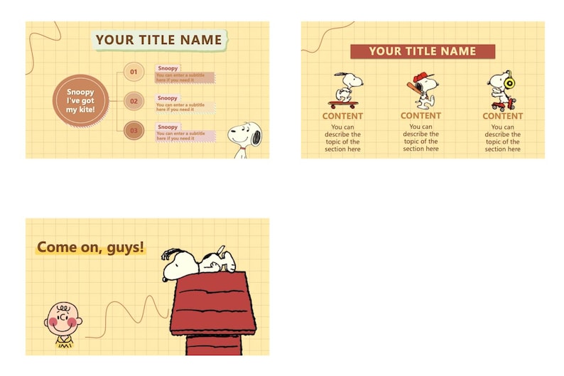 Snoopy Powerpoint Template: Peanuts Presentation Slides (digital ...