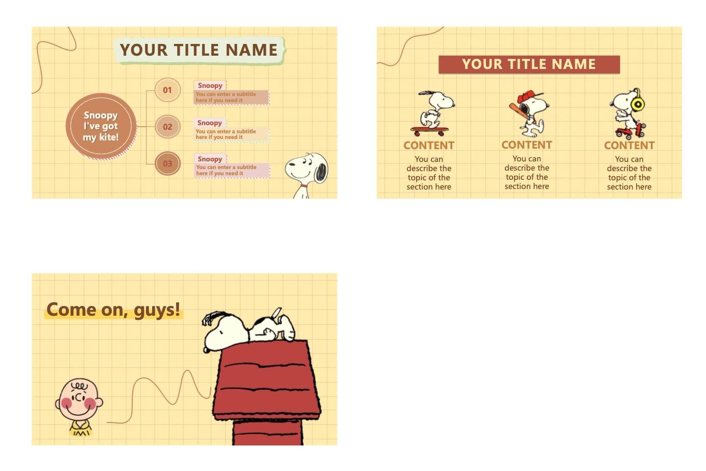 Snoopy Powerpoint Template: Peanuts Presentation Slides (digital ...