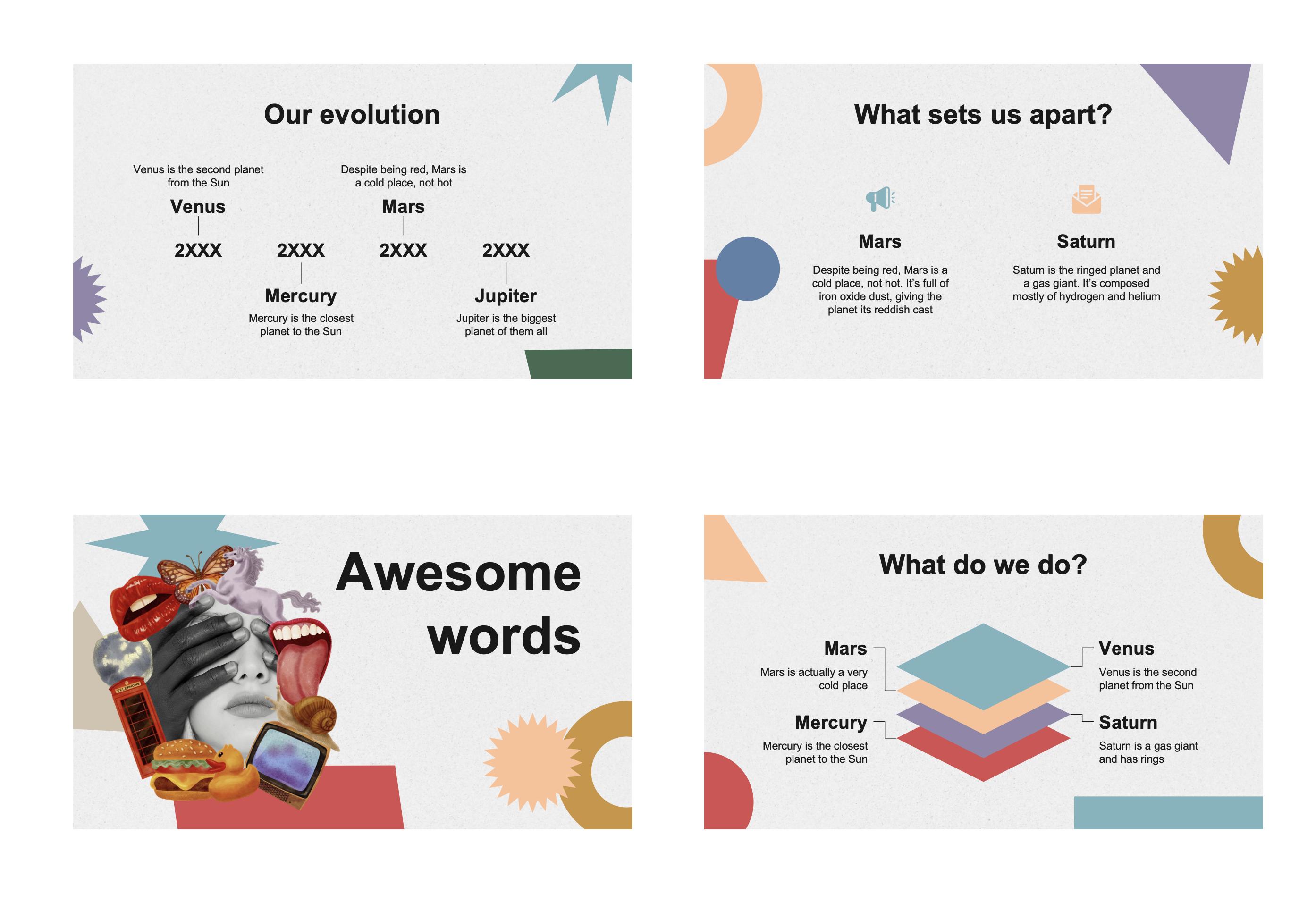 Modern Collage Presentation Template | Creative Slide Deck for Design ...