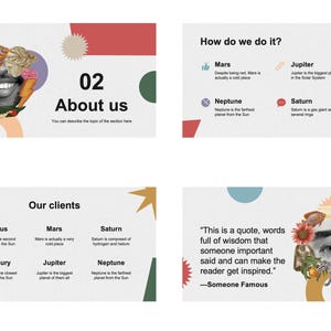 Modern Collage Presentation Template Creative Slide Deck for Design ...