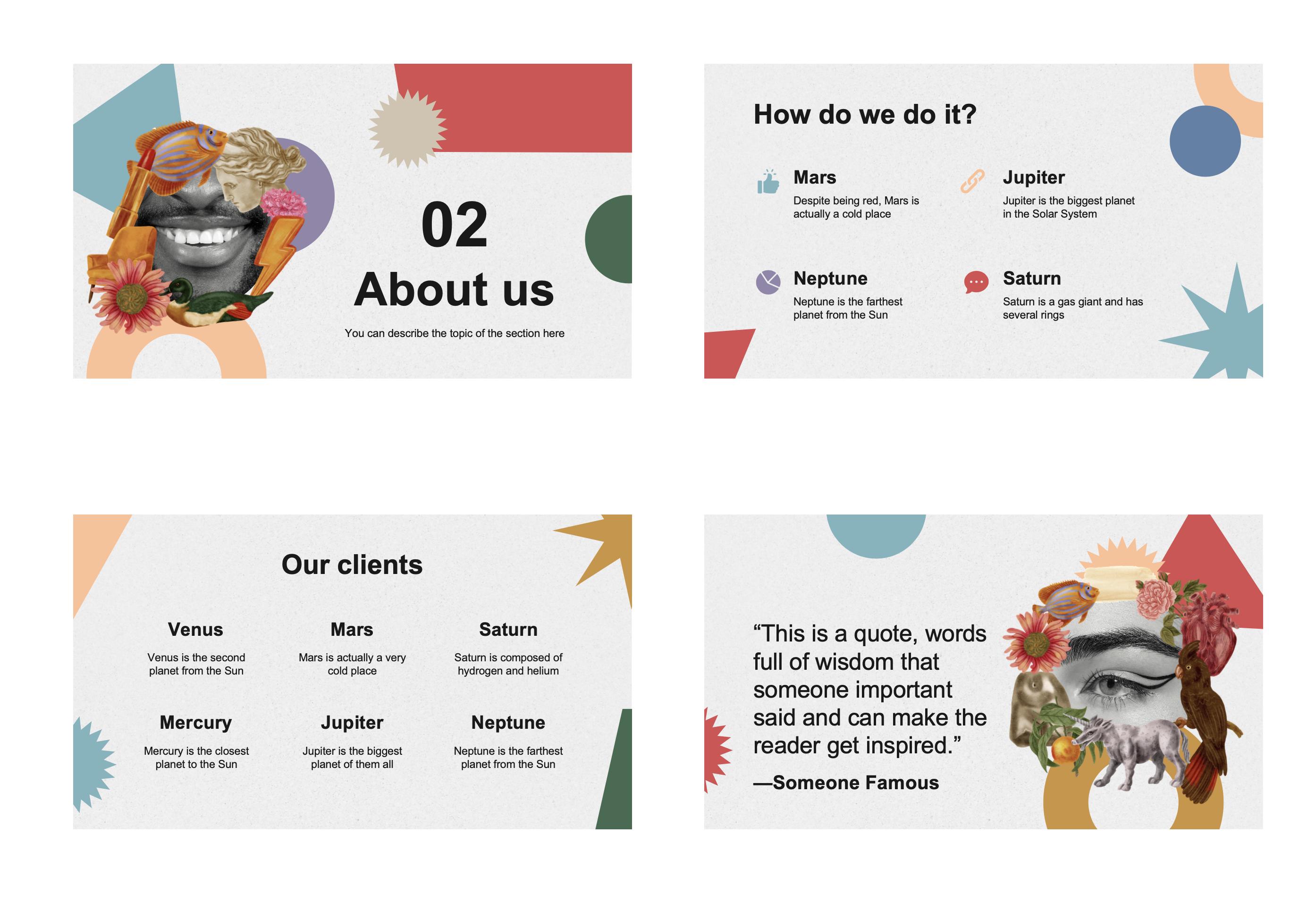 Modern Collage Presentation Template Creative Slide Deck for Design ...