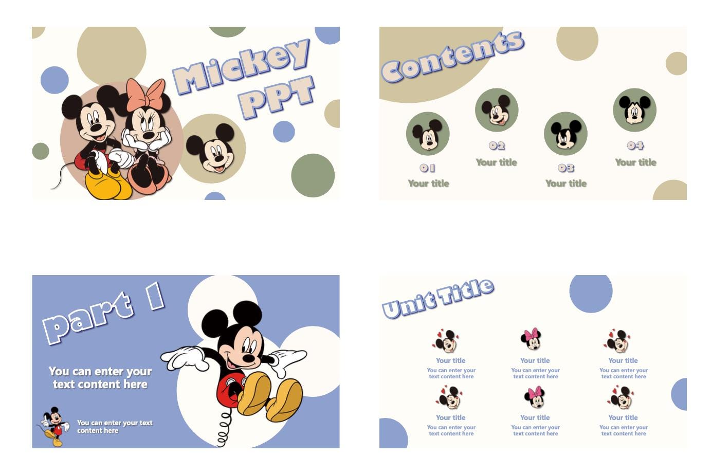 Plantilla de PowerPoint de Mickey Mouse / Diapositivas de presentación ...