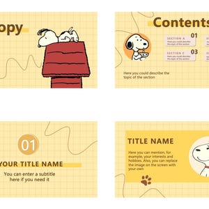 Snoopy Powerpoint Template: Peanuts Presentation Slides (digital ...