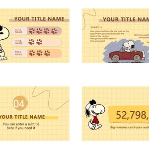 Snoopy Powerpoint Template: Peanuts Presentation Slides (digital ...
