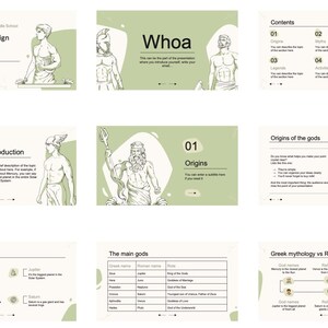 Greek and Roman Mythology Presentation Template | Educational Slide ...