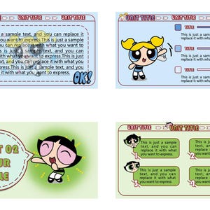 Powerpuff Girls Powerpoint Template | Cartoon Presentation Slides ...