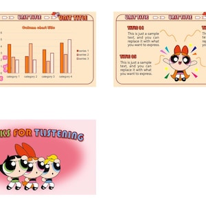 Powerpuff Girls Powerpoint Template | Cartoon Presentation Slides ...