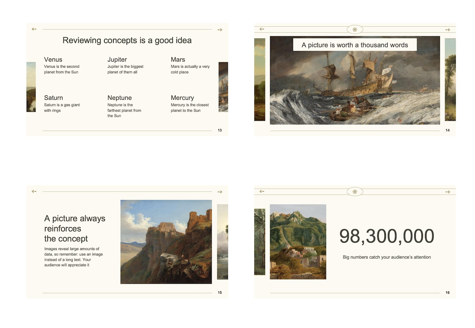 Romanticism Powerpoint Template - Elegant High School Arts Presentation ...