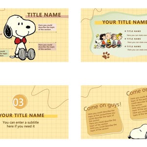 Snoopy Powerpoint Template: Peanuts Presentation Slides (digital ...