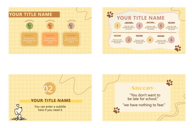 Snoopy Powerpoint Template: Peanuts Presentation Slides (digital ...