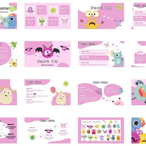 Cute Monster-themed Powerpoint Template for Kids | Colorful and Fun ...