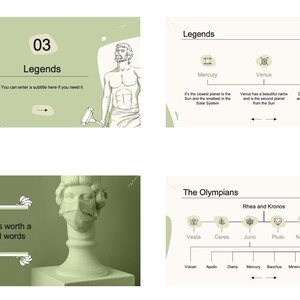 Greek and Roman Mythology Presentation Template | Educational Slide ...