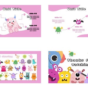 Cute Monster-themed Powerpoint Template for Kids | Colorful and Fun ...
