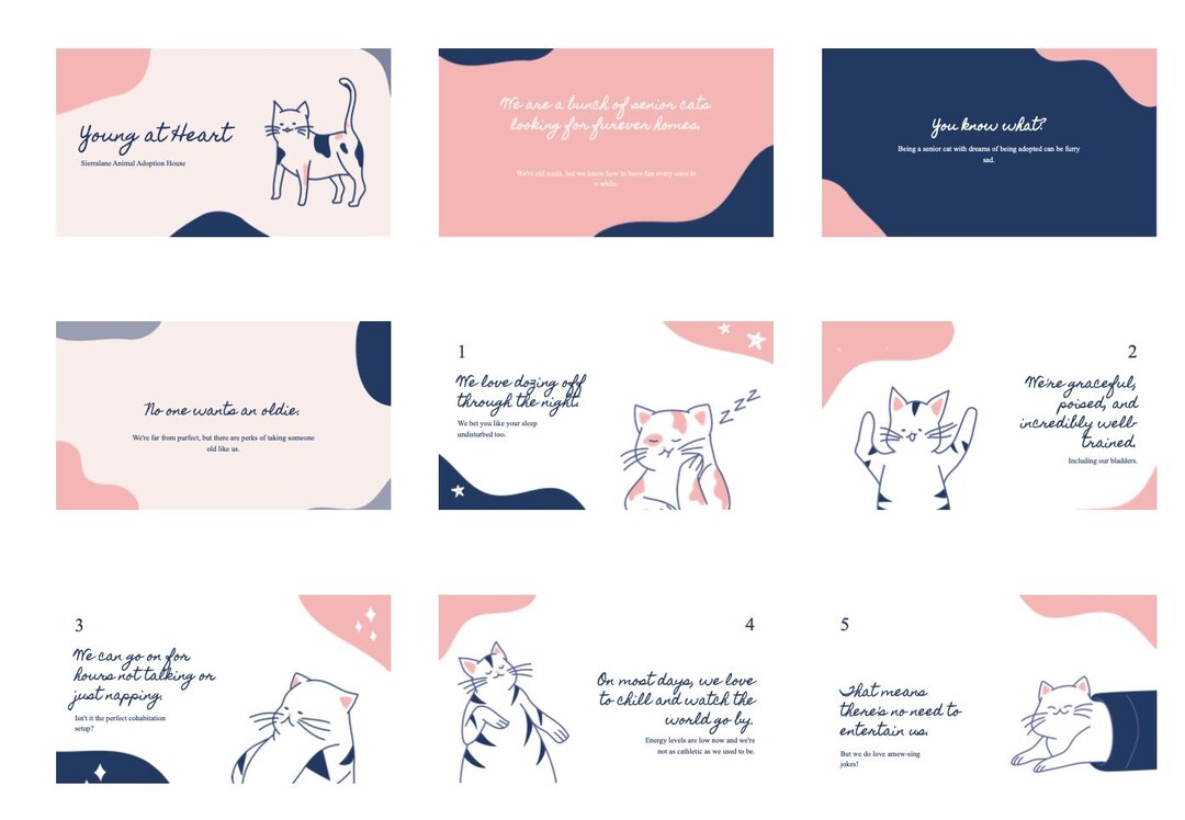 Senior Cat Adoption Powerpoint Template | Heartwarming & Editable ...