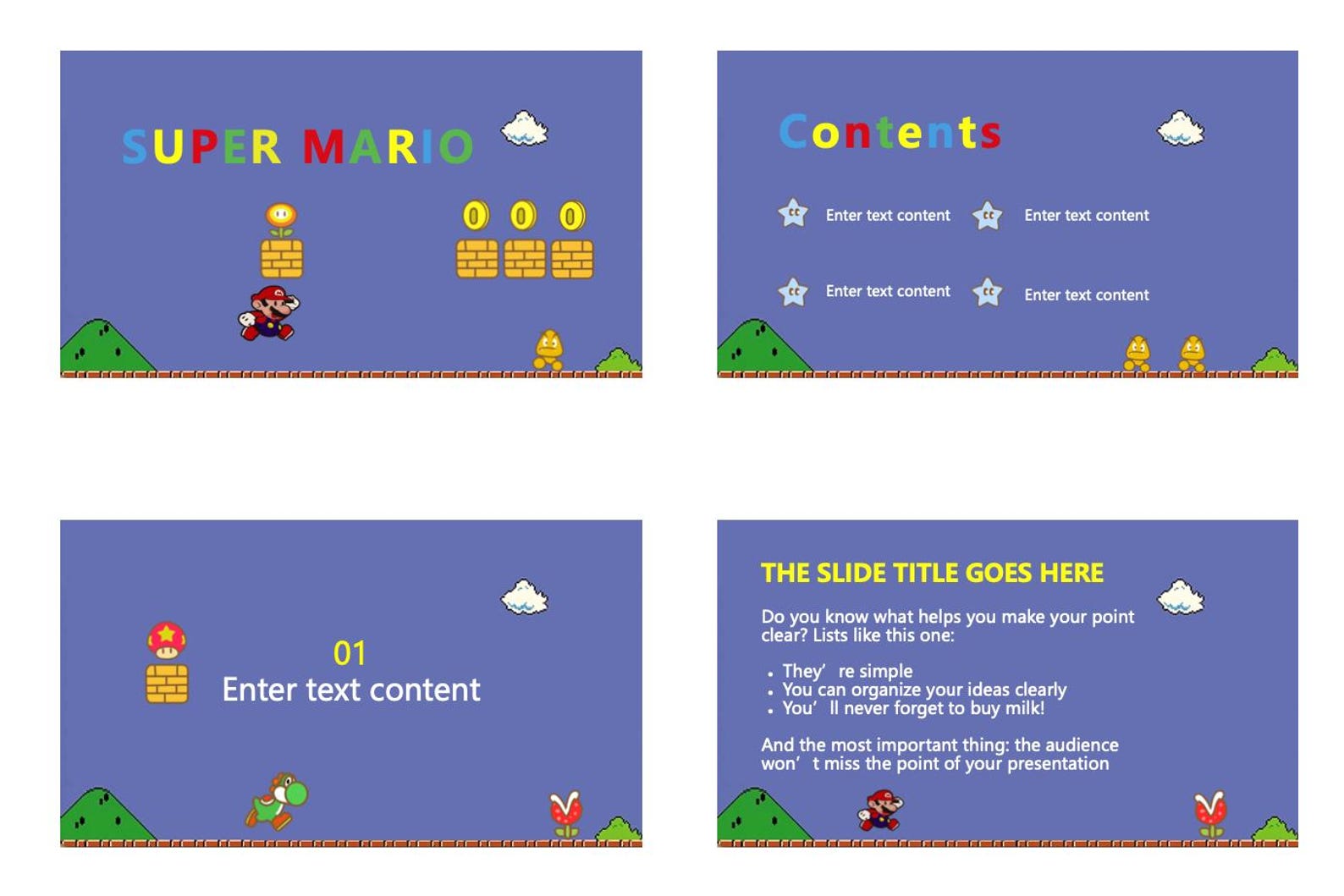Super Mario Powerpoint Template: Retro Gaming Presentation (digital ...