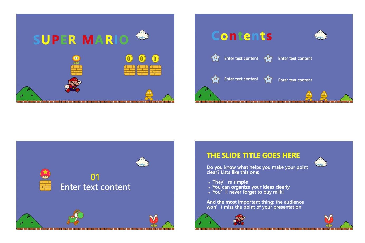 Super Mario Powerpoint Template: Retro Gaming Presentation (digital Download) - Etsy