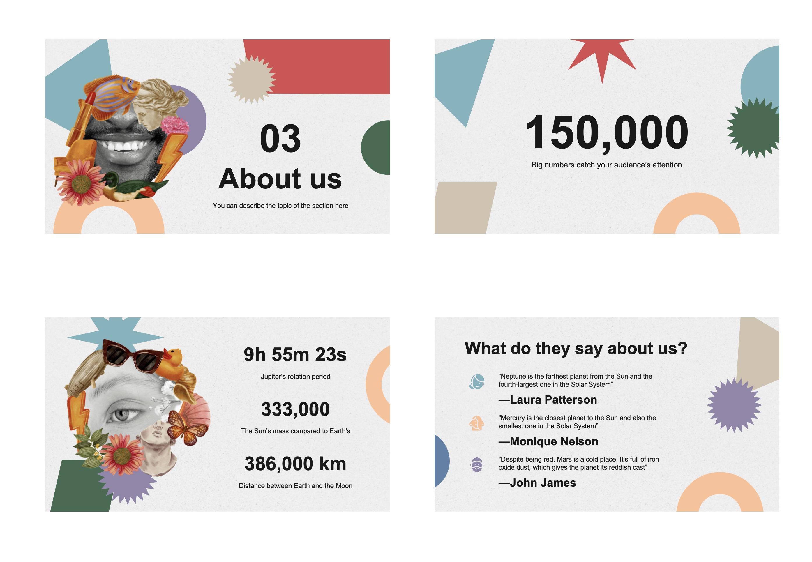 Modern Collage Presentation Template | Creative Slide Deck for Design ...