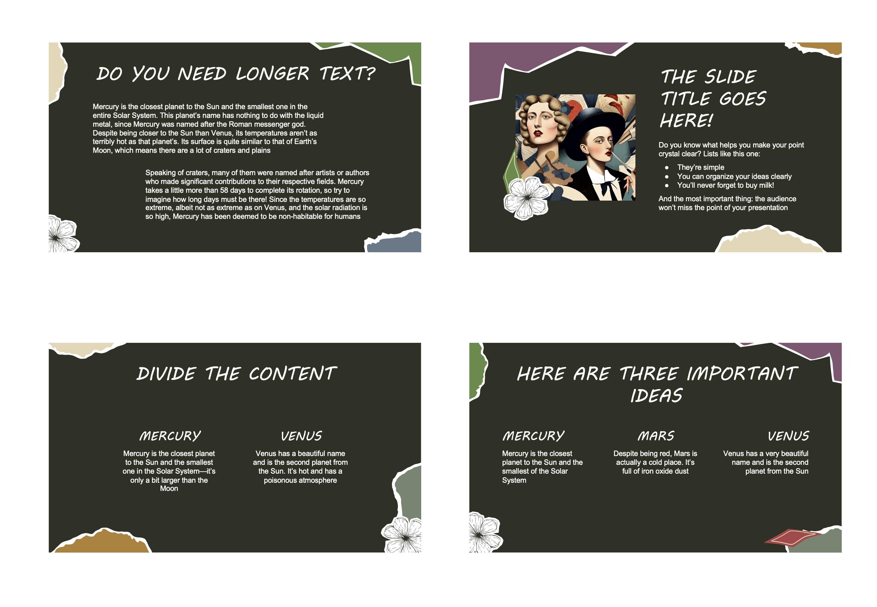 Dadaism Inspired Powerpoint Template - Editable Modern Art Slides for Creative Presentations - Etsy