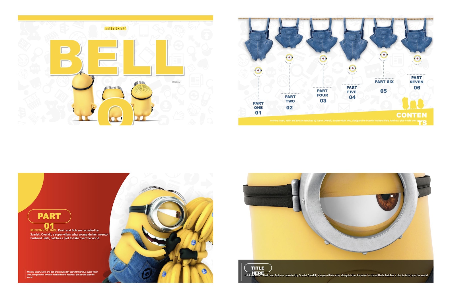 Minions Powerpoint Template | Bello Hello Presentation Slides | Fun ...