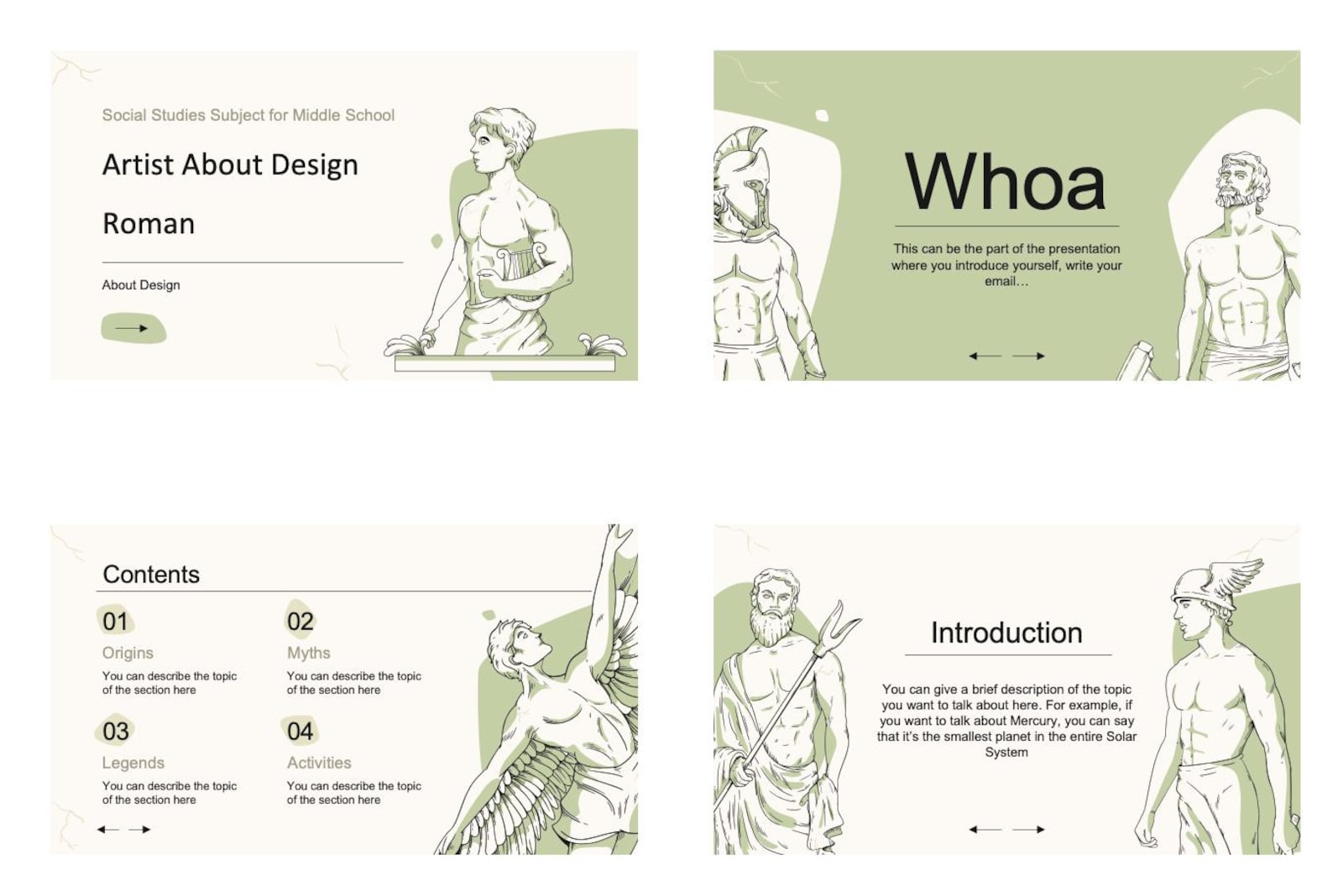 Greek and Roman Mythology Presentation Template | Educational Slide ...