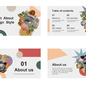Modern Collage Presentation Template Creative Slide Deck for Design ...