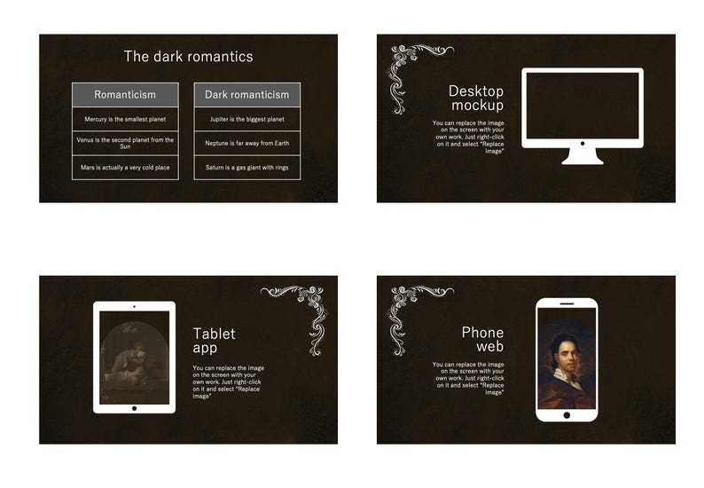 Gothic Romanticism Presentation Template | Vintage Slide Deck for ...